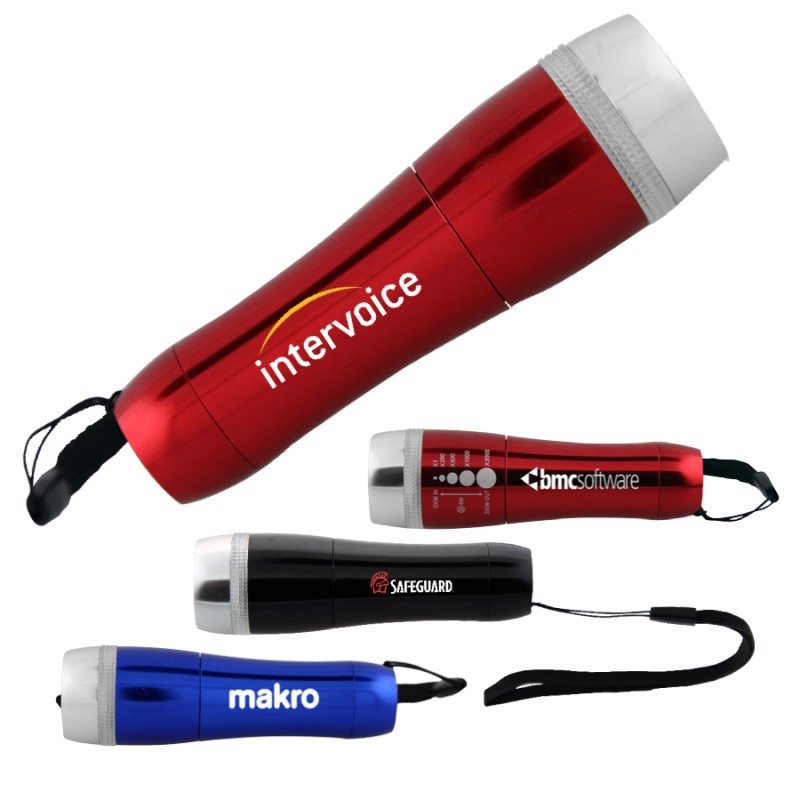 Custom Printed Zoom Flashlights - Metal Flashlights