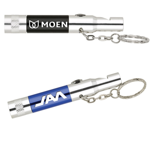 Customized 4-in-1 LED Flashlights with Keyrings - Multi-Tool Flashlights